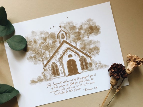 Romans Church Church Art Church Artwork 8x10 Art Print - Etsy