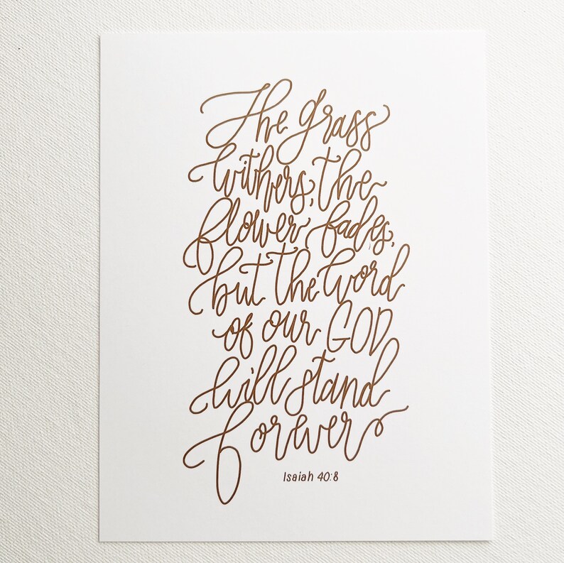 The Grass Withers, Bible Verse Artwork , 8x10, Art, Godly Women Art ...