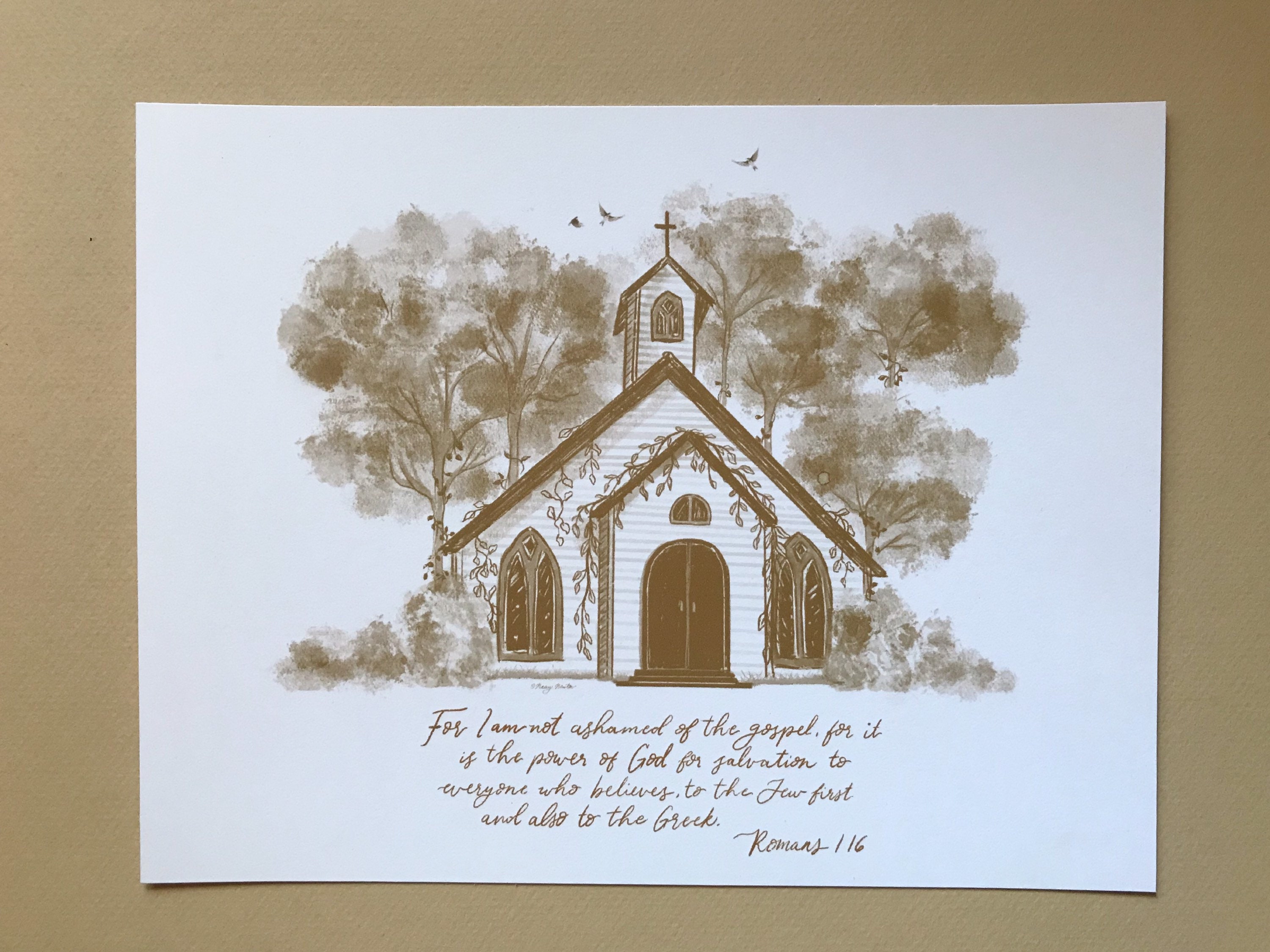 Romans Church Church Art Church Artwork 8x10 Art Print - Etsy