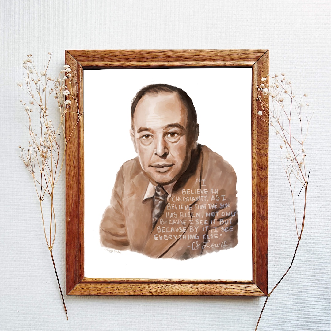 C.S. Lewis, Christian Art, Cs Lewis Art Print, Men of Faith, Chronicles ...