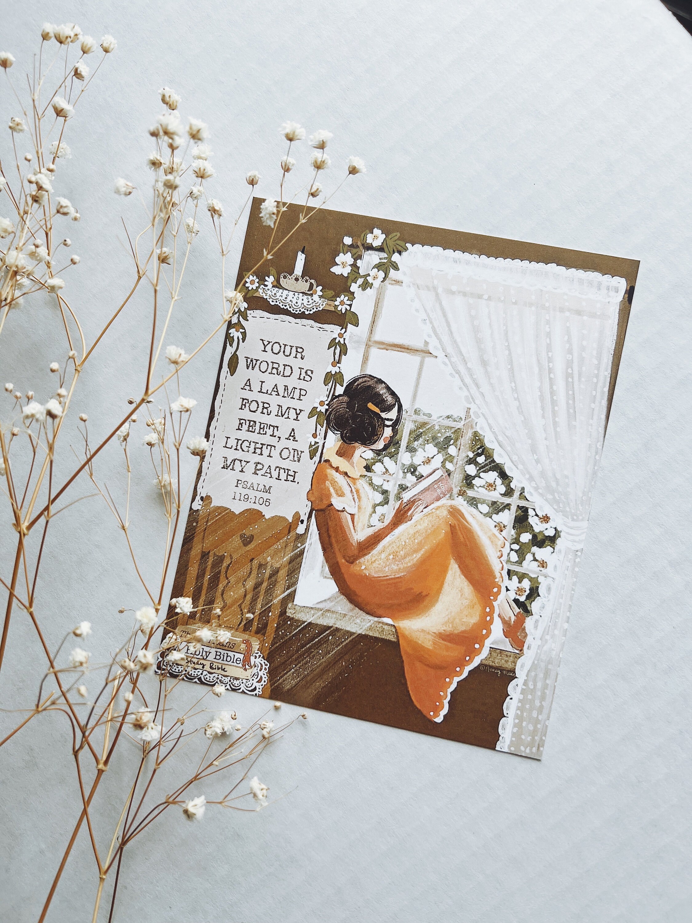 Light , Elisabeth Elliot, Girl in Window , 8x10, Bible, Window Art ...