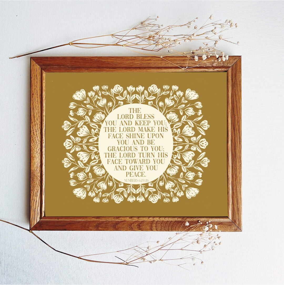 Numbers 6:24-26, Christian Art, Mothers Day, Bible Verse, Christian Art ...