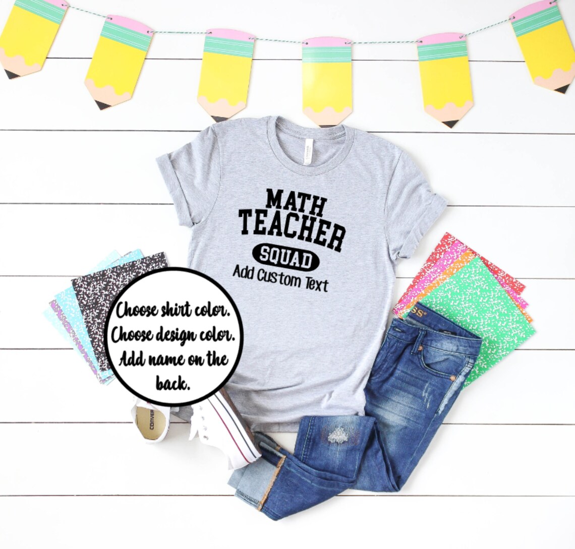 Math Teacher Squad Math Teacher Shirt Math Squad Team | Etsy