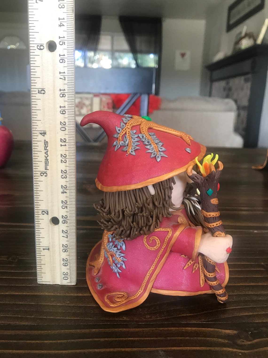 Custom Polymer Clay Wizard 4" Figurine - Halloween Decoration, Wizard ...