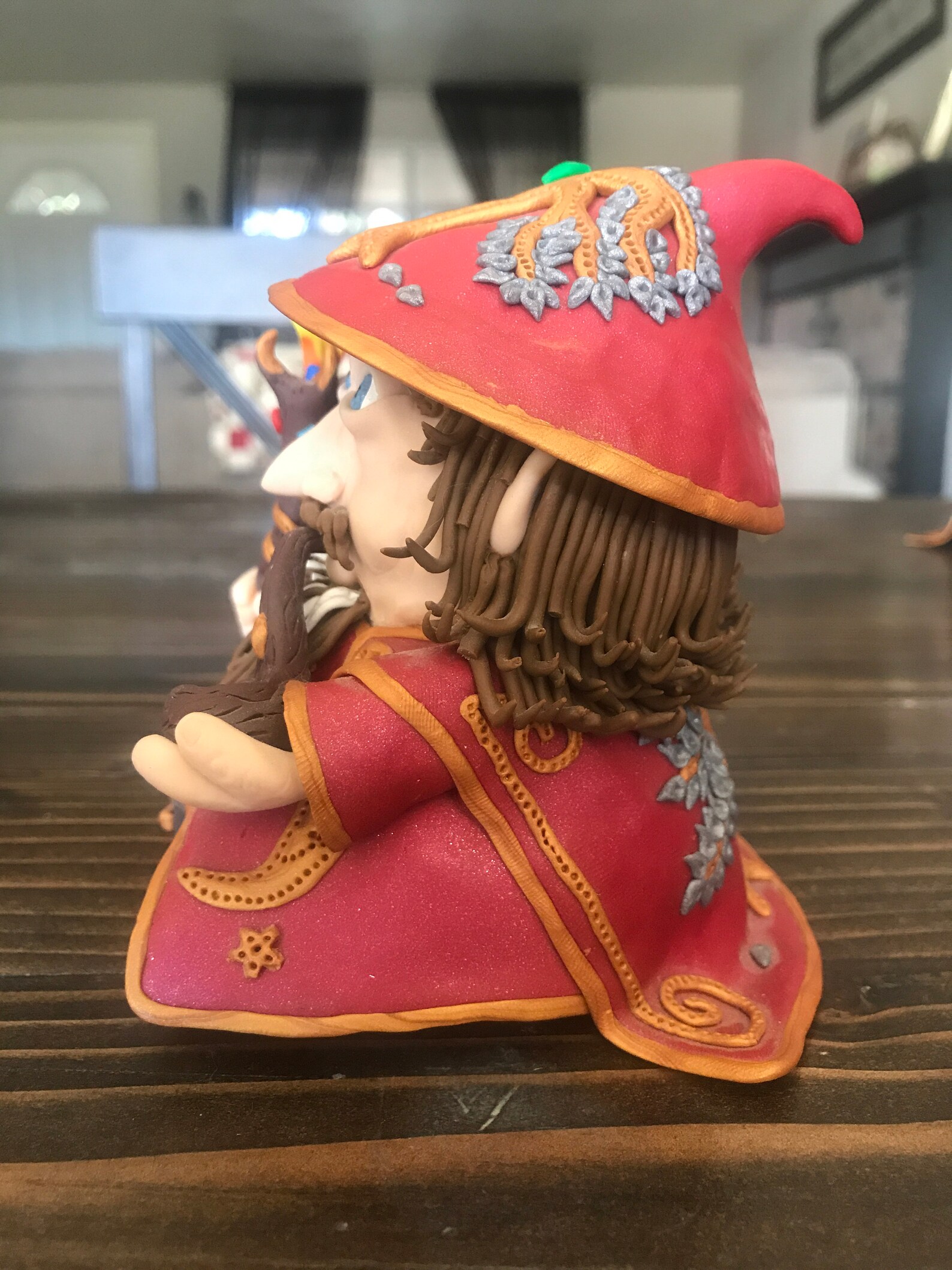 Custom Polymer Clay Wizard 4" Figurine - Halloween Decoration, Wizard ...