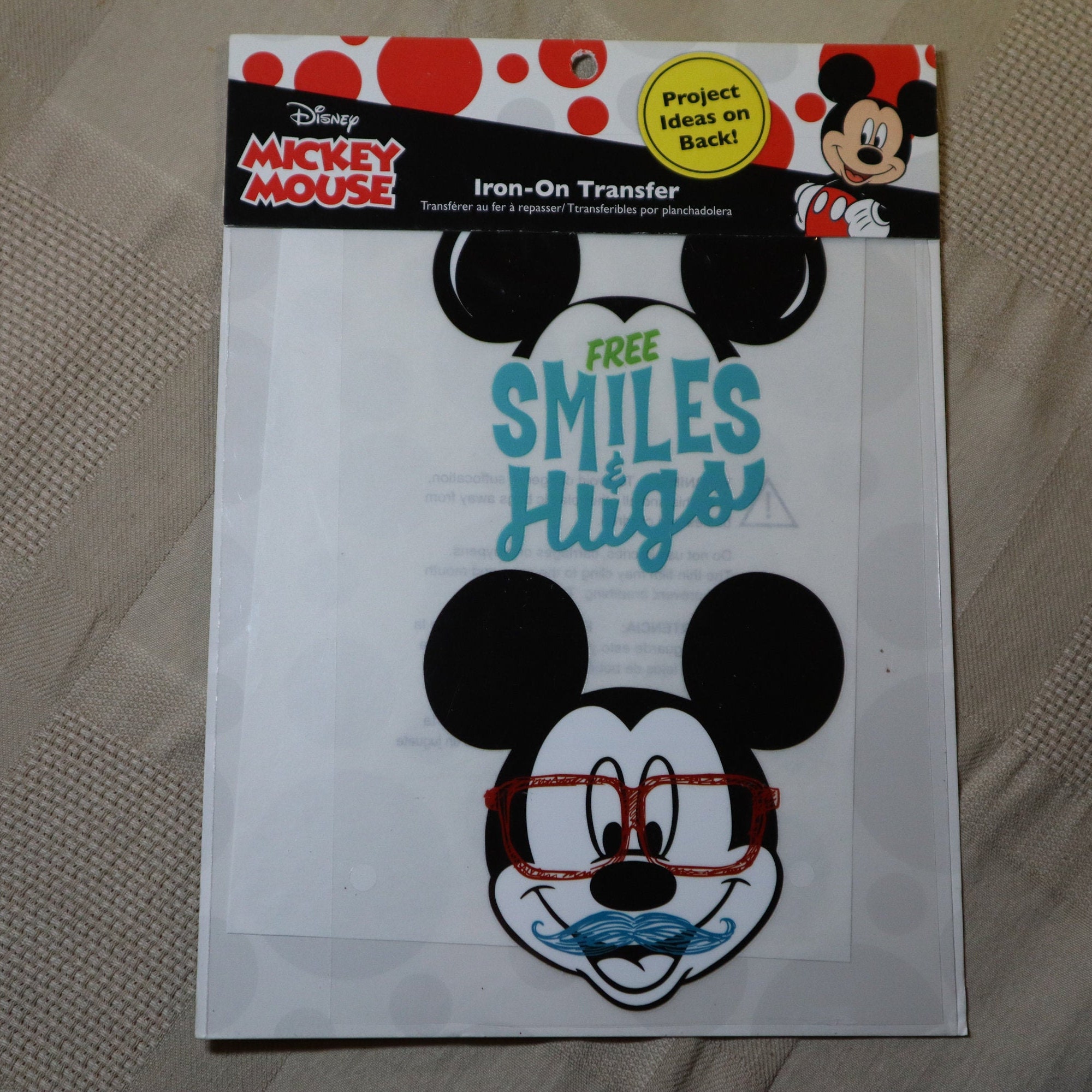 NEW in Package Disney's Mickey Mouse Iron-on Transfer Set - Etsy