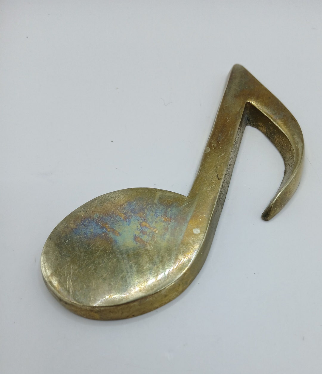 Vintage Brass Music Note Paper Weight, Good Condition, Unknown Maker ...