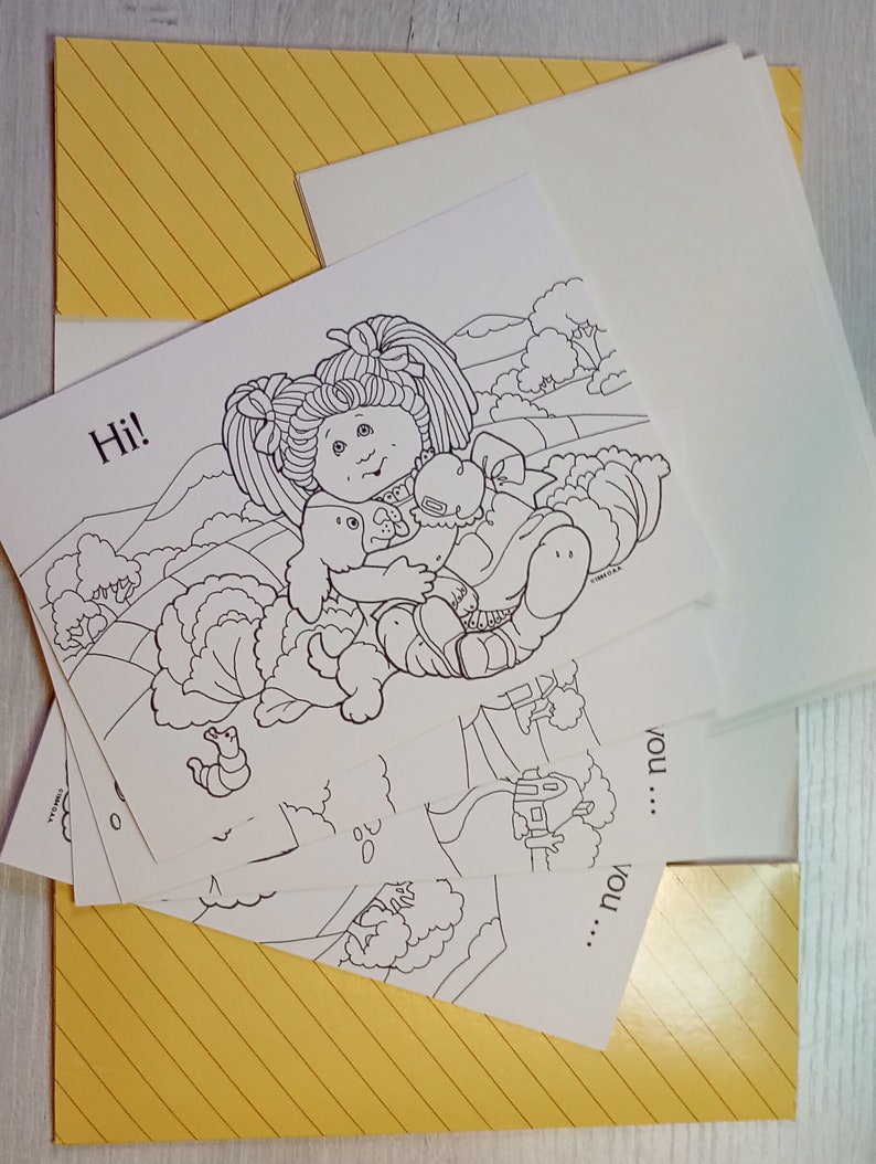 Vintage Cabbage Patch Kids Children's Activity Cards, Set of 4 With ...