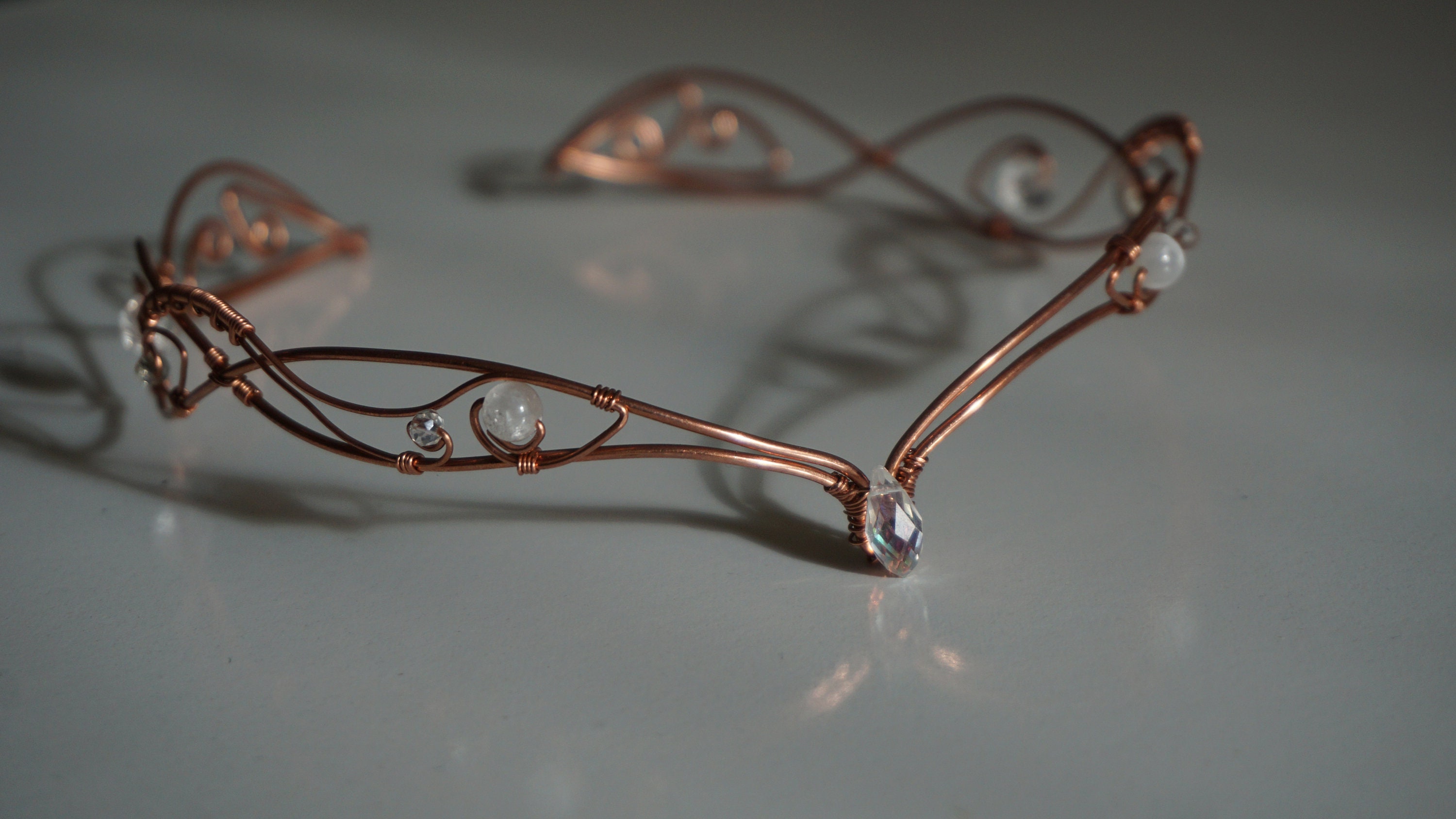 Copper Crystal Elf Elven Fairy Crown Tiara Wedding Bridal - Etsy
