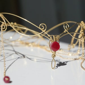 Rohan Model Tiara Crown Jadeit Crown Bridal Hear Pieces for Wedding Elven Head Piece Circlet ...