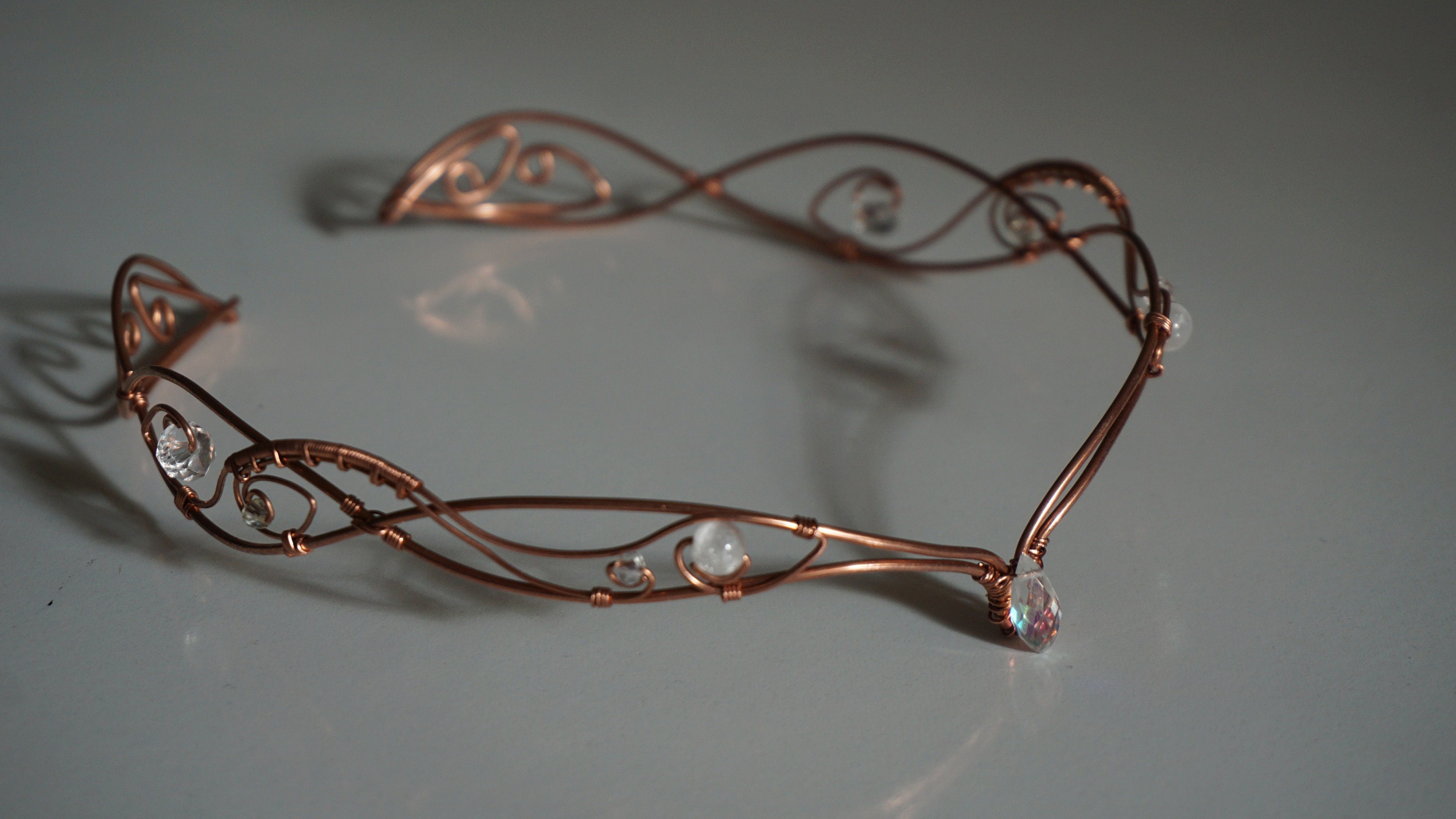 Copper Crystal Elf Elven Fairy Crown Tiara Wedding Bridal - Etsy