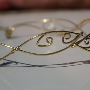 Gold, Smoke Quartz Crystal Elf Fairy Elven Crown Tiara Wedding Bridal ...