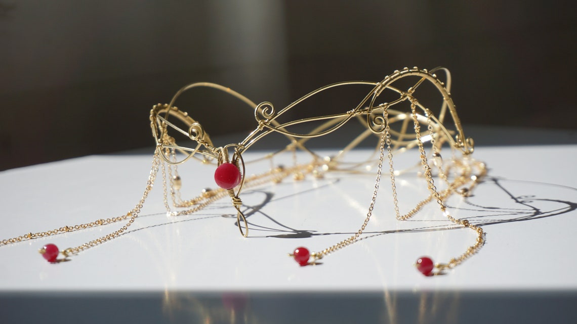 Rohan Model Tiara Crown Jadeit Crown Bridal Hear Pieces for - Etsy