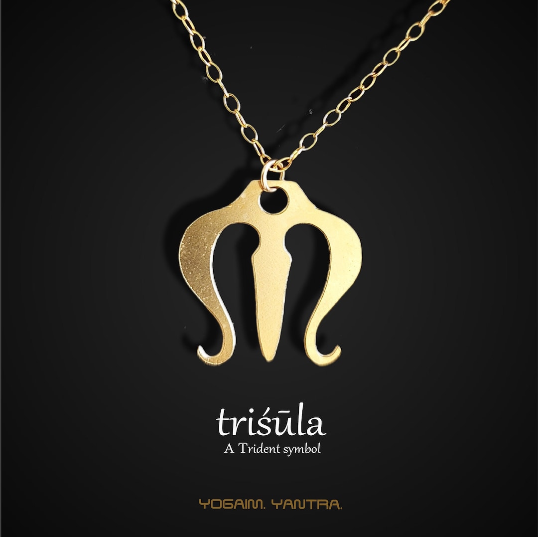 Trishul Necklace, Trishula Pendant, Trident Pendant, Durga Devi ...