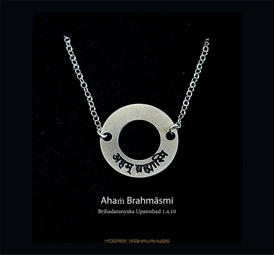 Aham Brahma Asmi, Sanskrit Jewelry, Yoga Gift, Advaita Vedanta, Yoga ...