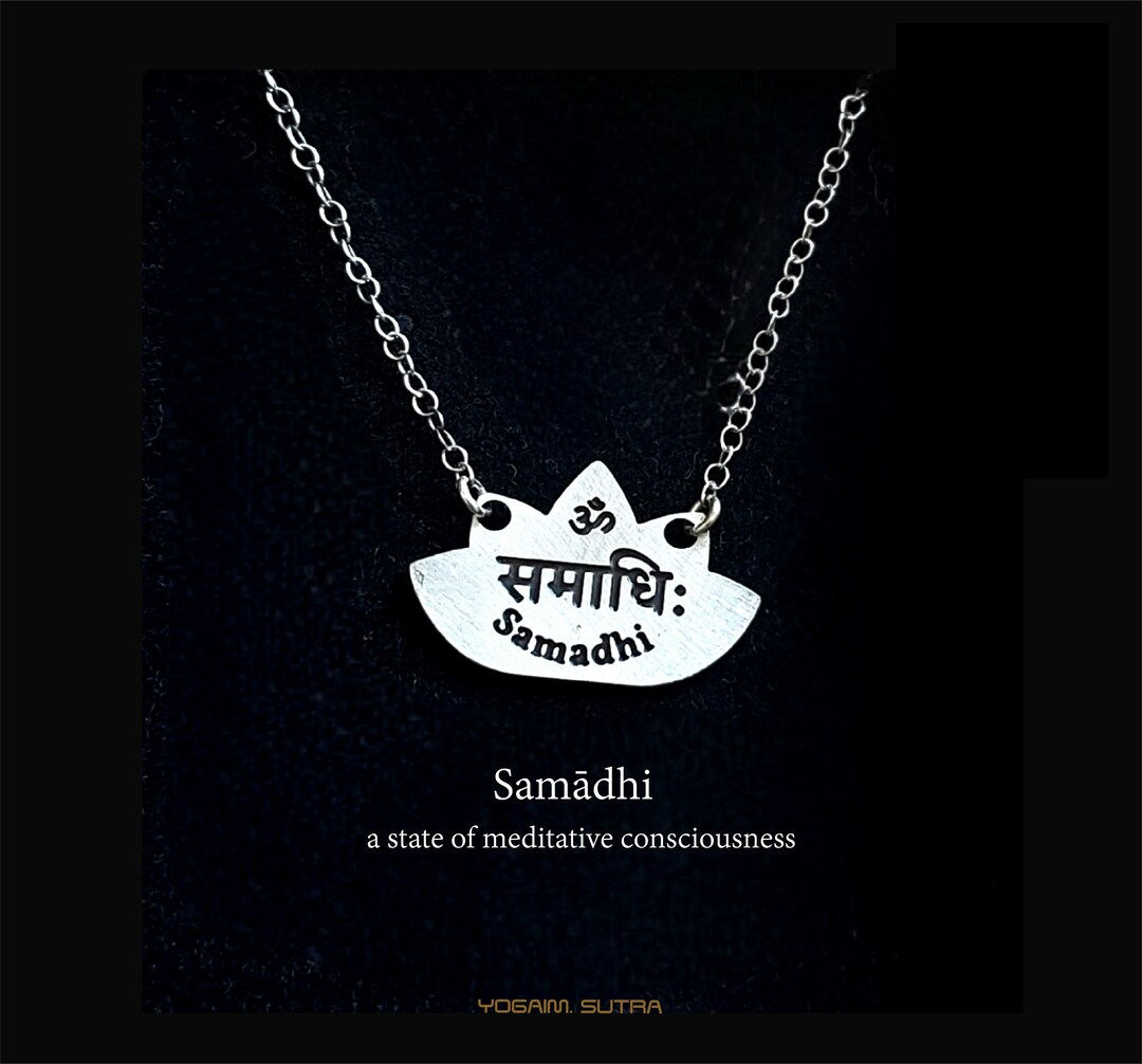 Samadhi Necklace, Ashtanga Yoga, Lotus Necklace, Yoga Necklace, Yoga ...
