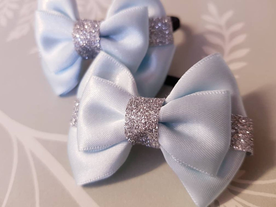 Satin Blue Mini Bows, Satin Ribbon Bows, Ribbon Bows, Gifts for Girls ...