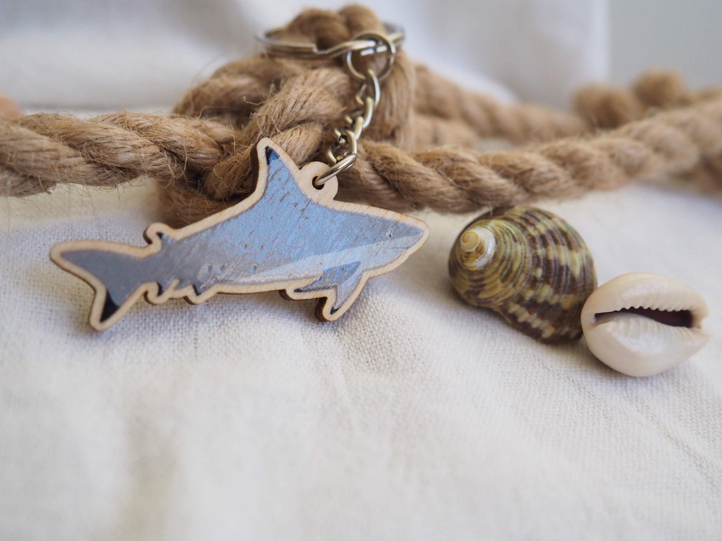 Reef Shark Keychain - Etsy
