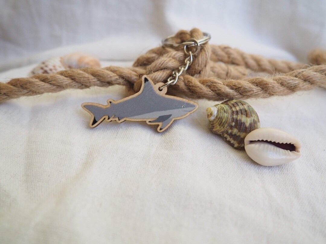 Reef Shark Keychain - Etsy
