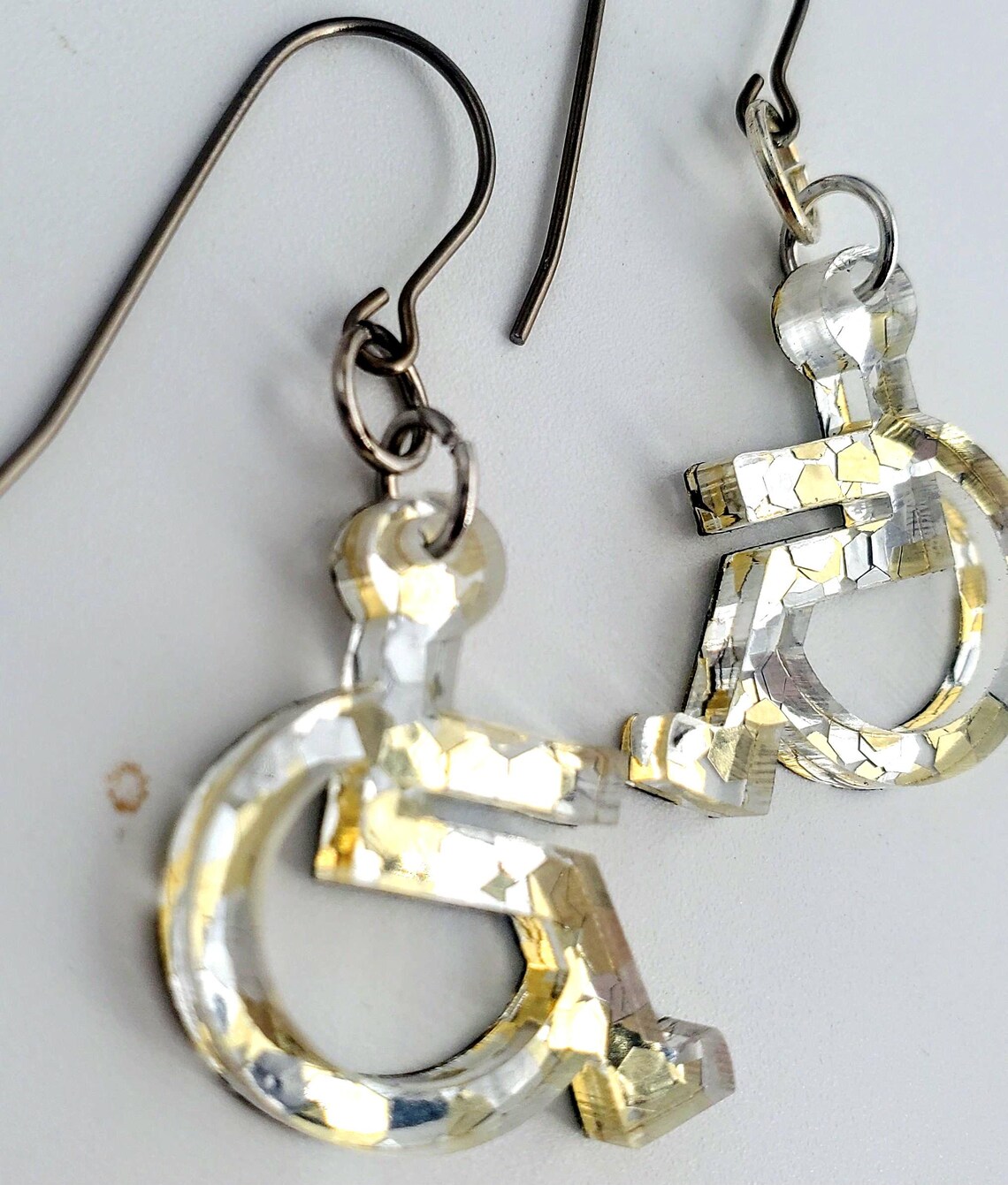 PAPARAZZI GLITTER Wheelchair Earrings, Disability Pride - Etsy