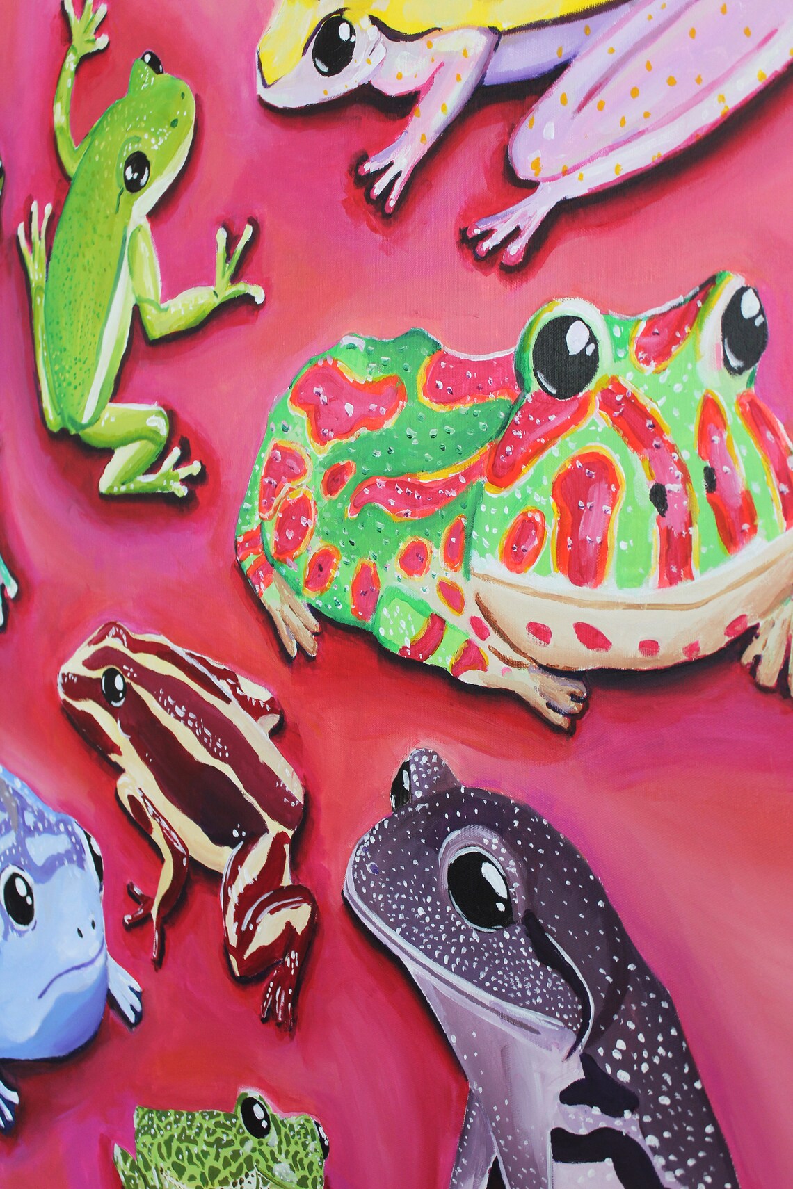 Frog Collage Canvas Posters - Etsy