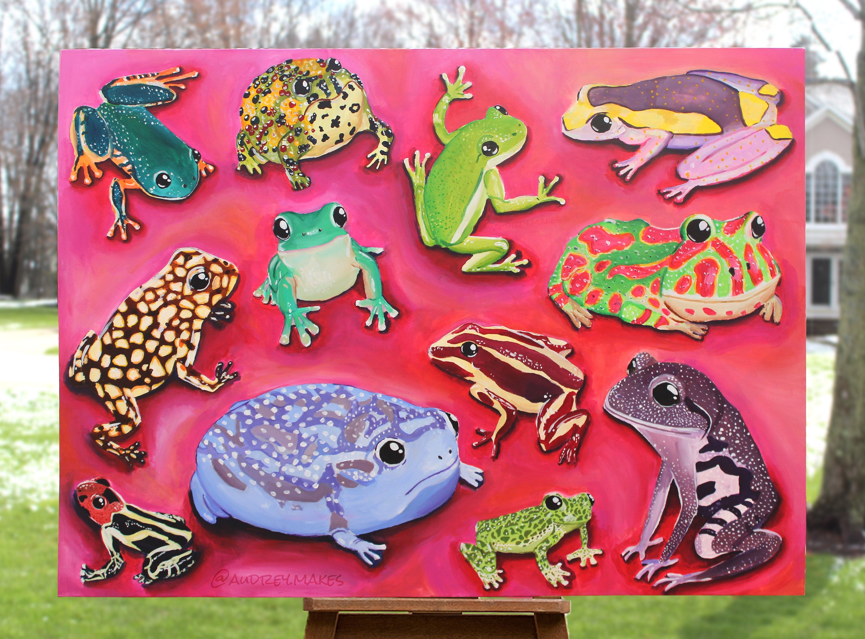 Frog Collage Canvas Posters - Etsy