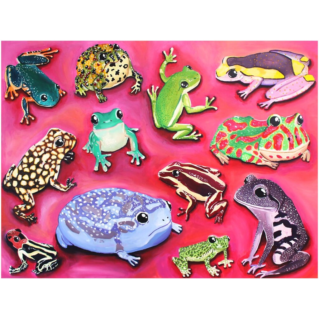 Frog Collage Canvas Posters - Etsy