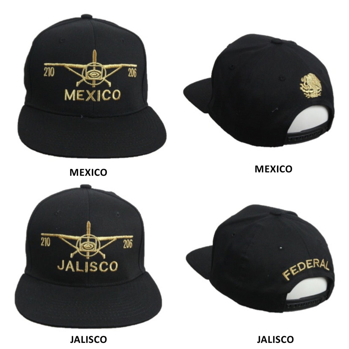 Mexico Baseball Cap Flat Bill Snapback Hip Hop Outdoor - Etsy