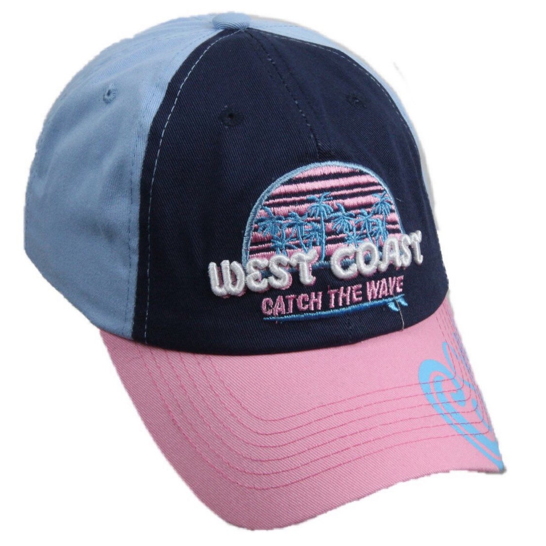 West Coast Catch the Wave Baseball Cap Sun Dad Hat Visor Palm - Etsy
