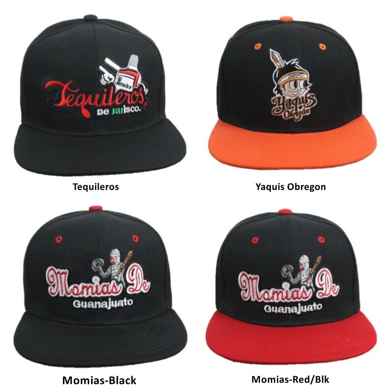 MEXICO Baseball Cap Mexican Hat Flat Bill Snapback Sport Hats | Etsy