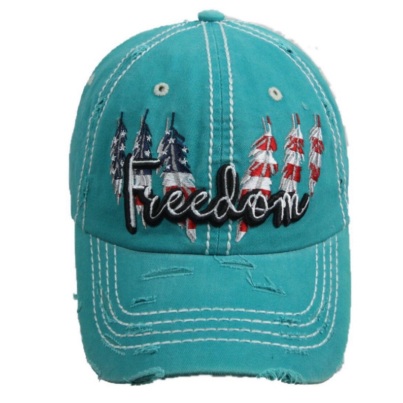 Freedom US Flag Baseball Cap Distressed Vintage Sun Hat Cotton - Etsy