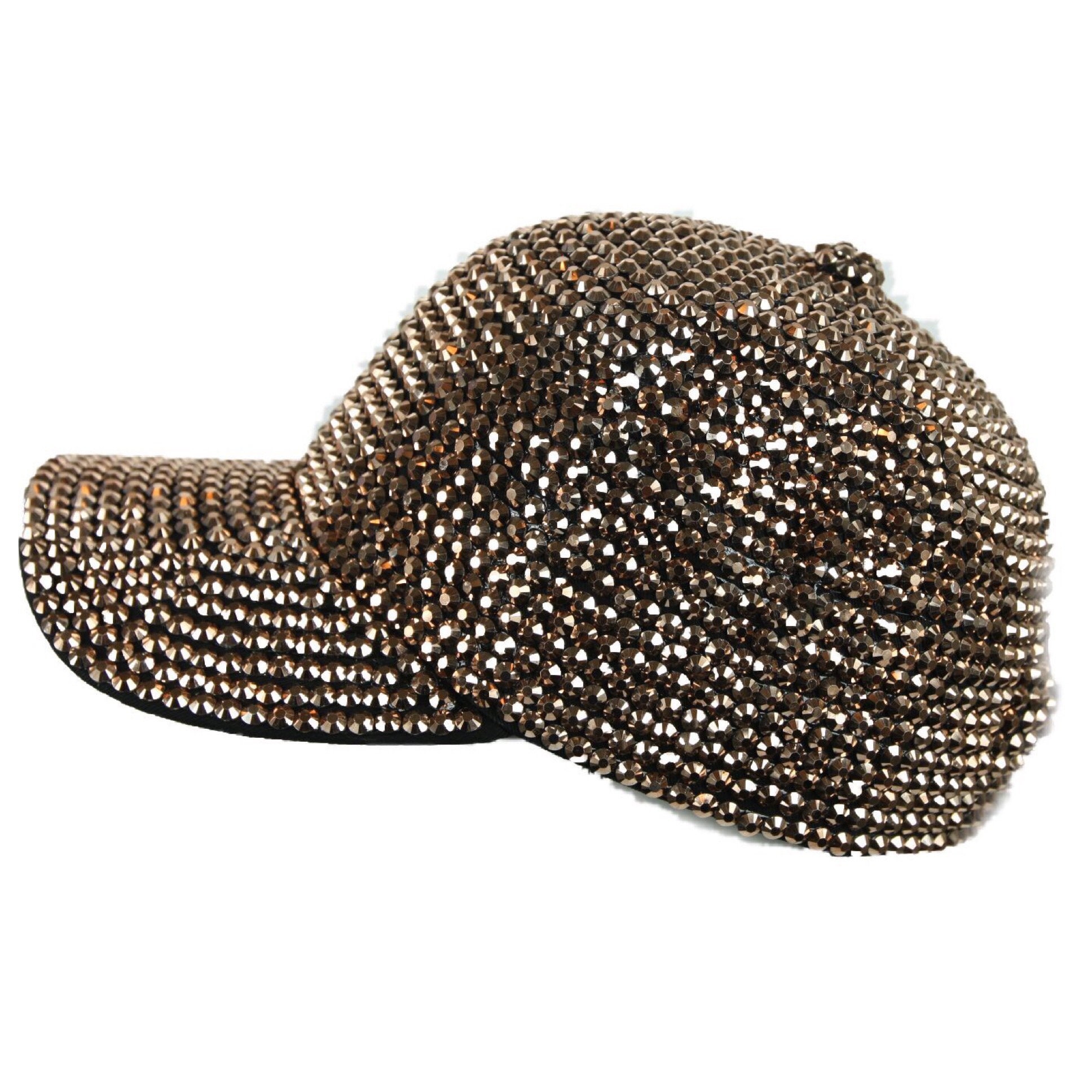 Rose Gold Rhinestone Studded Baseball Cap Cotton Hat Hip Hop - Etsy