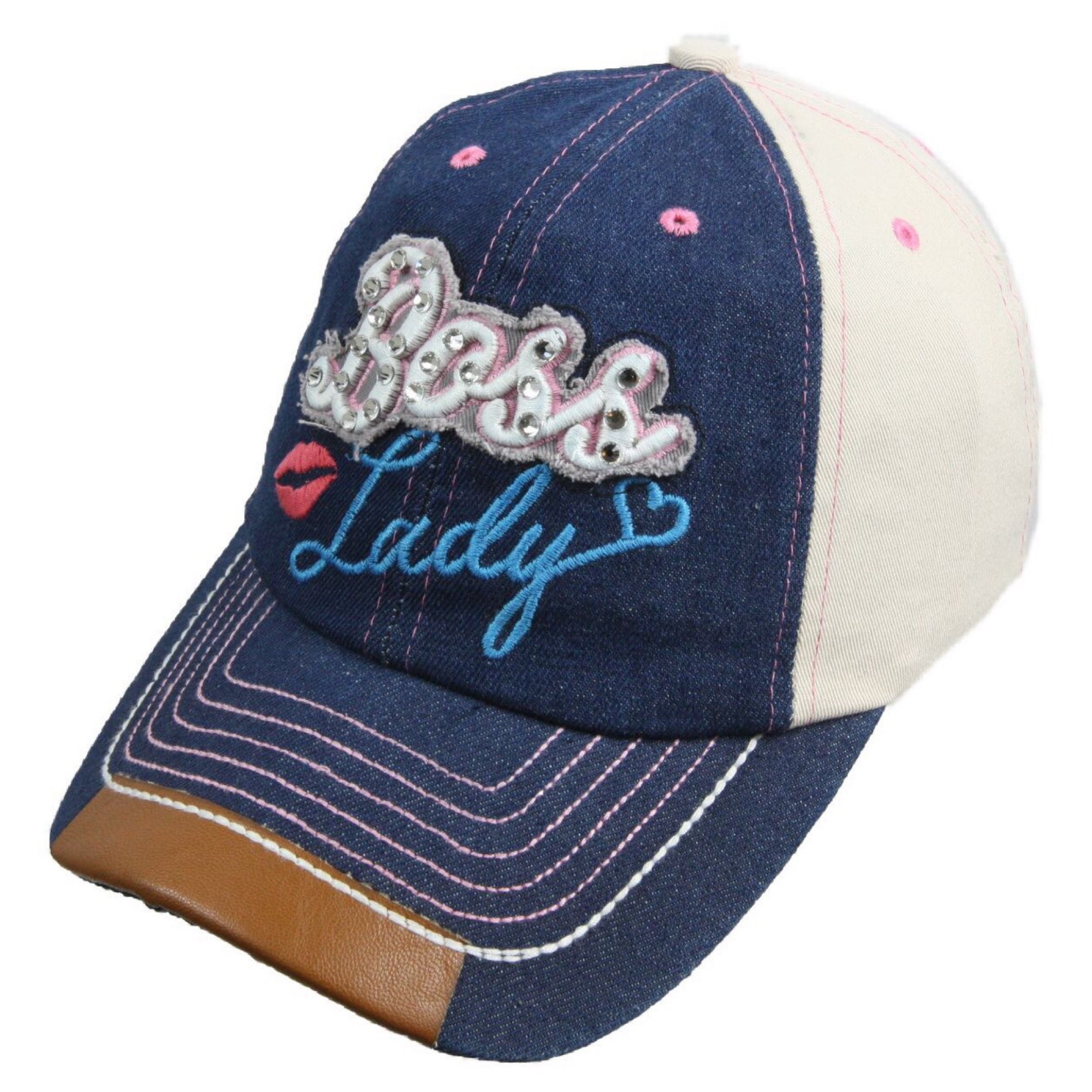 BOSS LADY Baseball Cap Rhinestone Sun Dad Hat Visor Cotton - Etsy