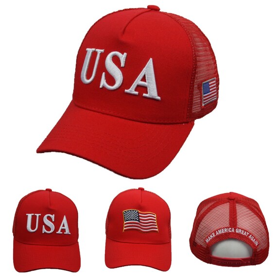 US FLAG Baseball Cap USA Sun Hat Visor Hip Hop Snapback Mesh - Etsy