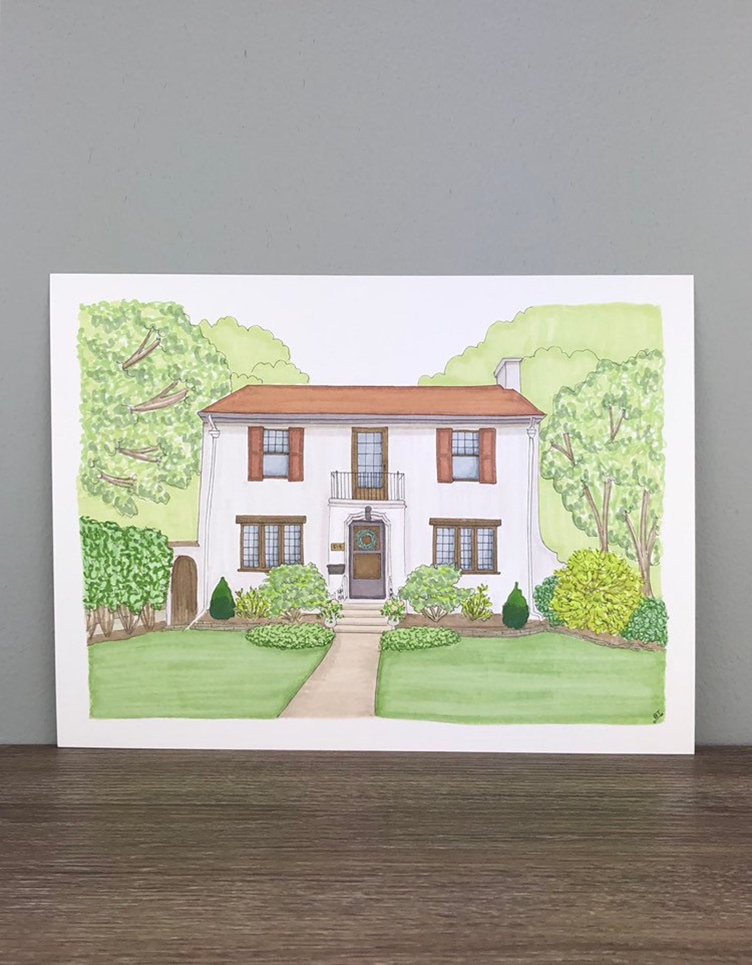 House Drawing, House Portrait, Gift for Her, Housewarming Gift, Realtor ...