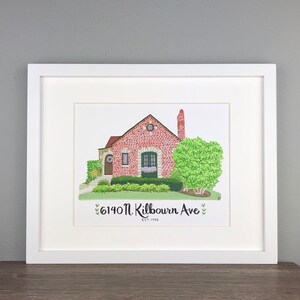 House Drawing, House Portrait, House Rendering, Housewarming Gift ...