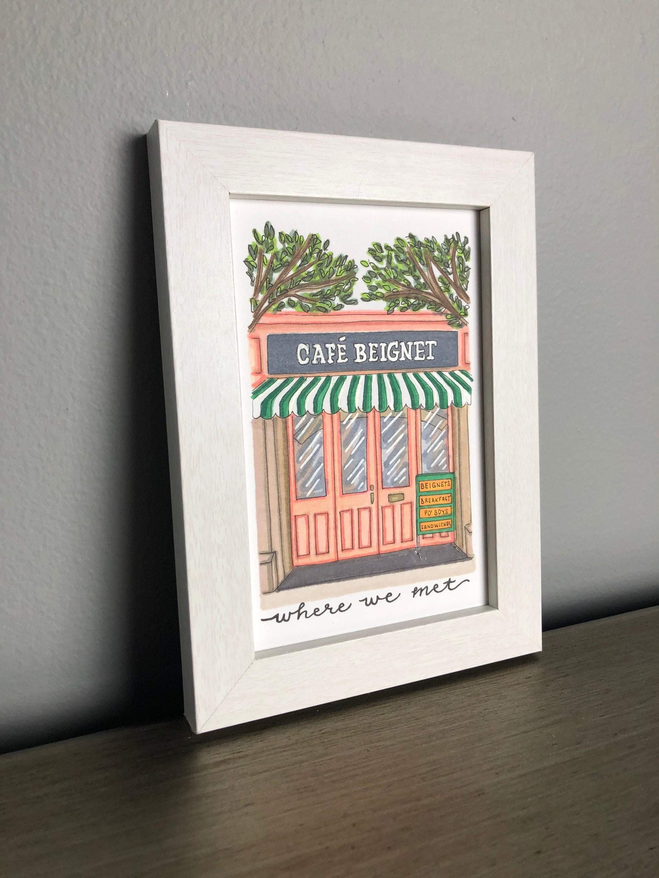 THE FRAMED MINI: Custom First Date Portrait Where He - Etsy