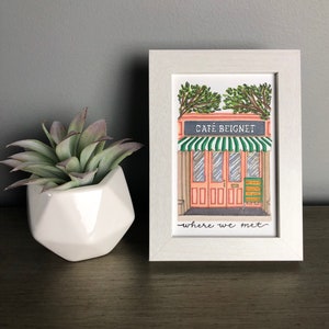 THE FRAMED MINI: Custom First Date Portrait, Where He Proposed, Gift ...