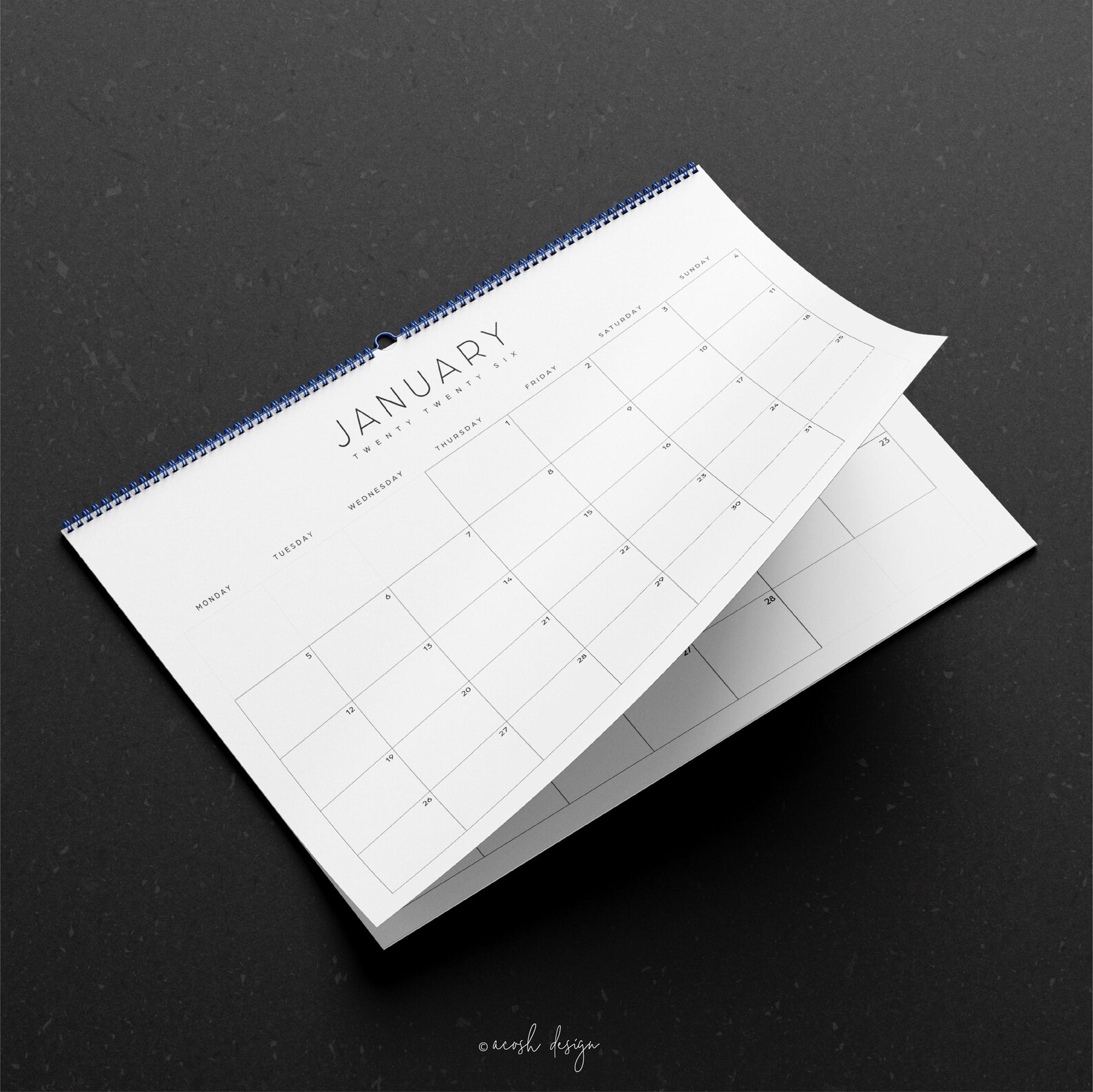 2026 Indesign Calendar Template, A4 A3 Letter Size (digital Download ...