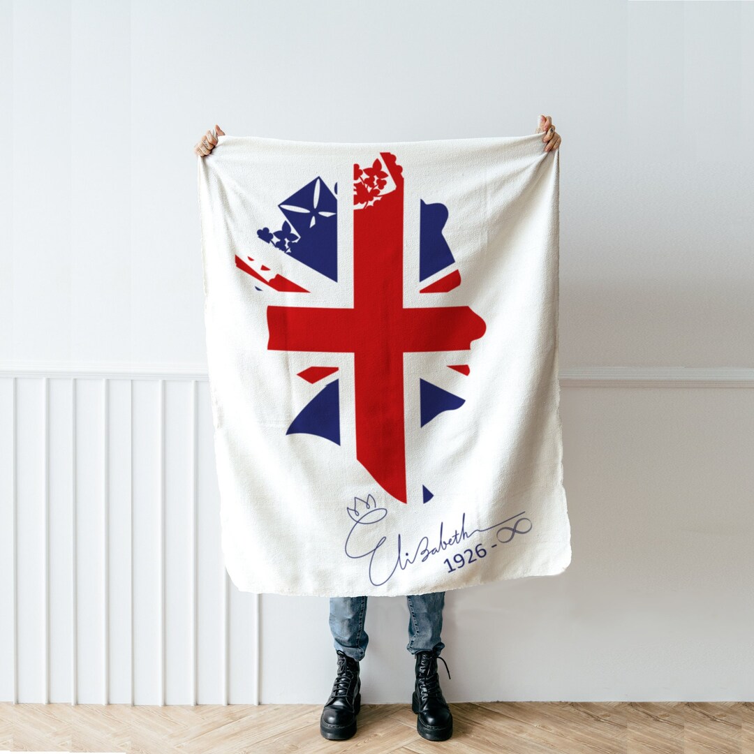 Queen Elizabeth Platinum Jubilee Blanket, Great Britain British Throw ...