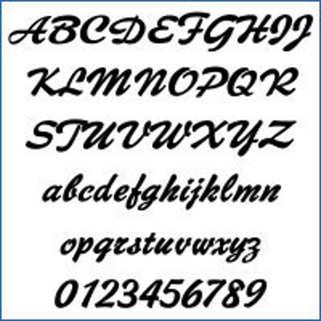 Printable Script Alphabet Pattern, 5 Sizes Value Pak - Coffee Script ...