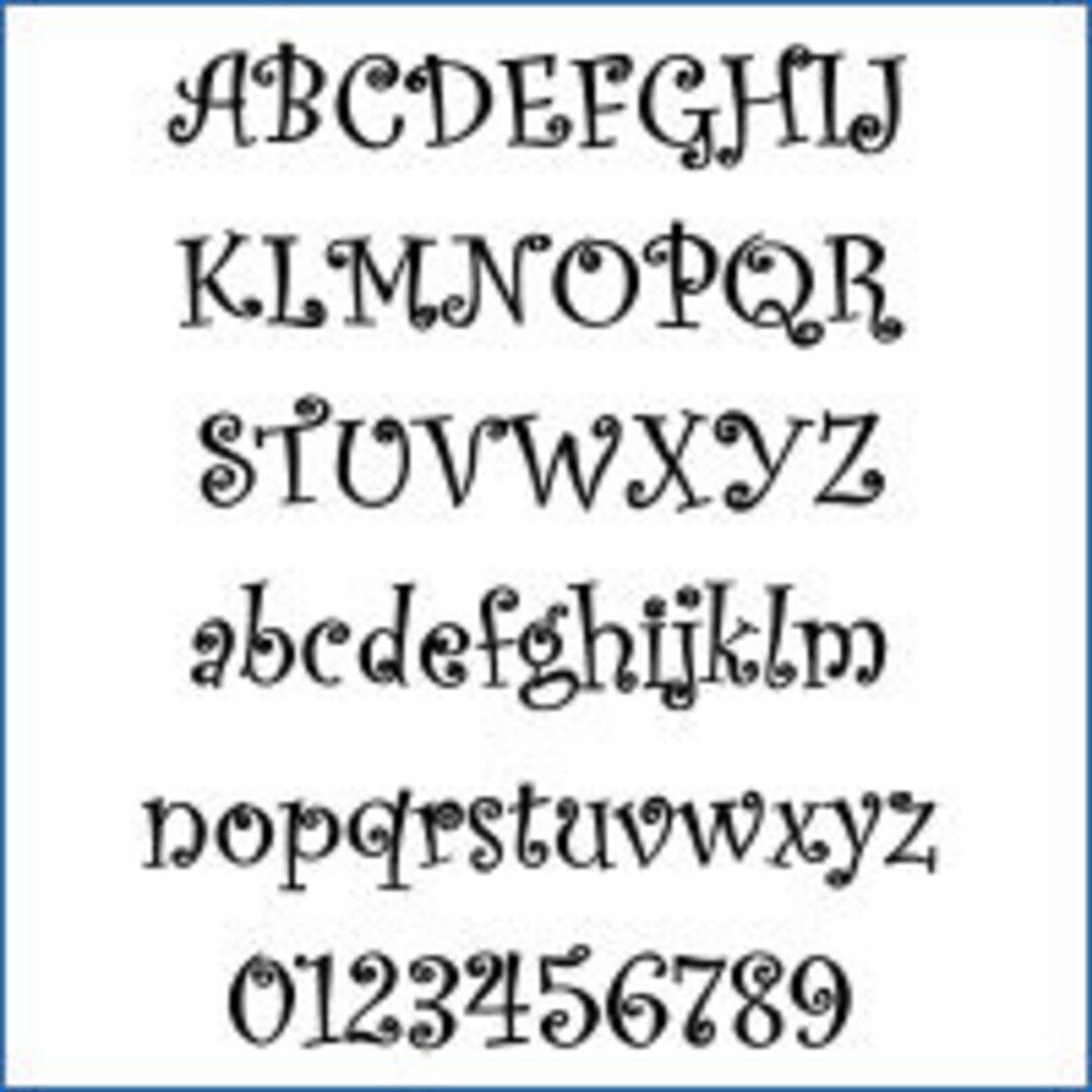 Alphabet Patterns, 5 Sizes Value Pak- Curlz, Whimsical Font - Immediate ...