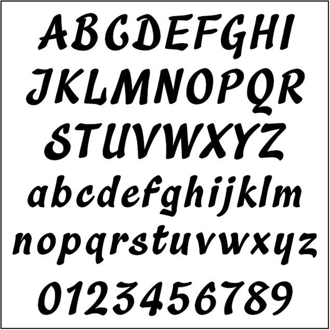 Printable Italics Font Stencil Alphabet Pattern PDF - Quickscript, 3 ...
