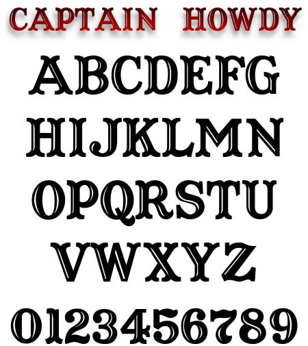 Alphabet Pattern - Captain Howdy, 5 Inch - Old West Font Letters ...