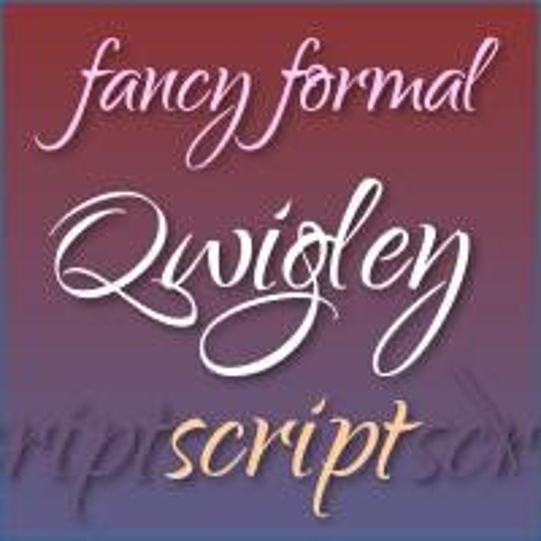 Printable Script Alphabet Pattern - Qwigley, 6 Inch - Cursive Font ...