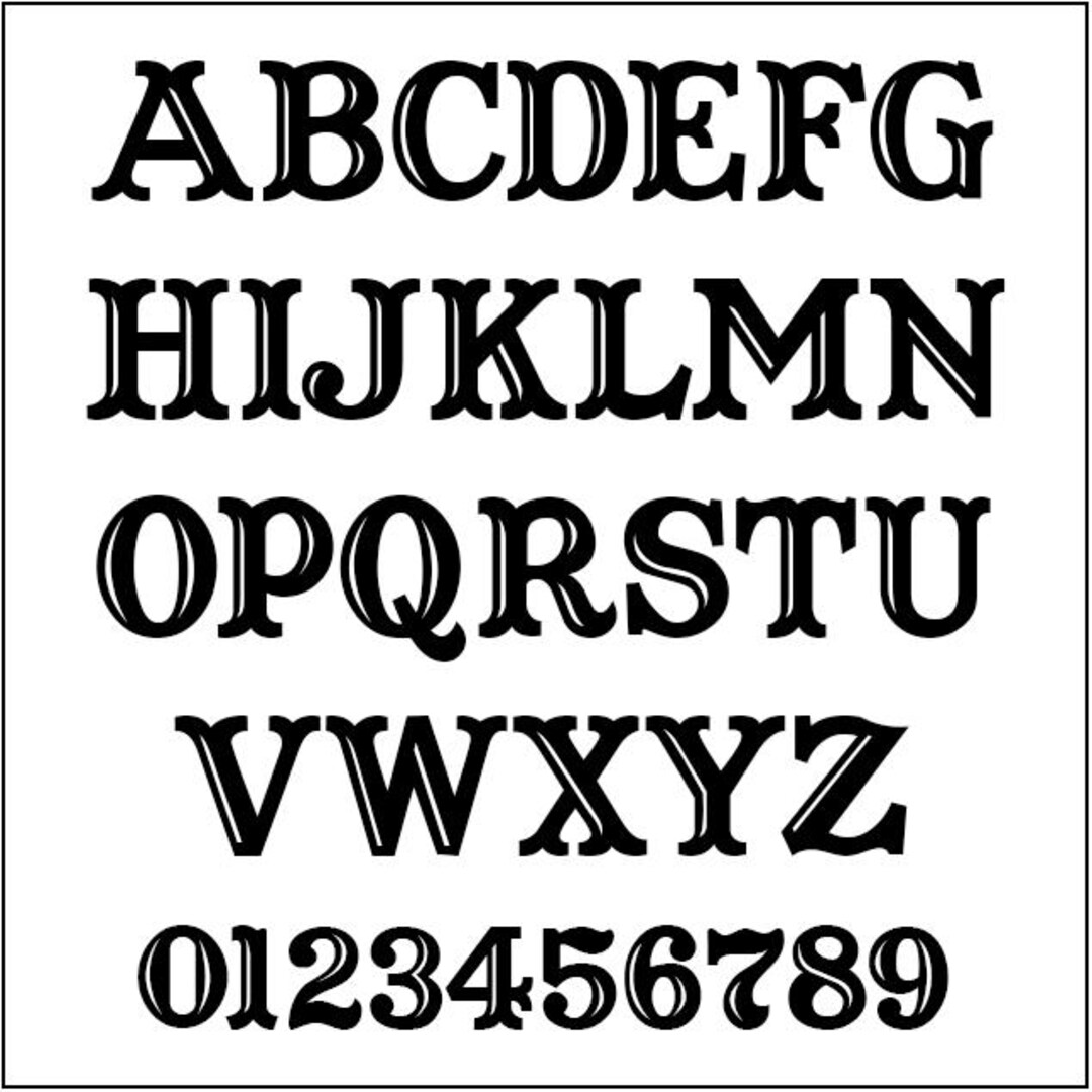 Western Font Letters Alphabet Pattern - Captain Howdy, 6 Inch ...