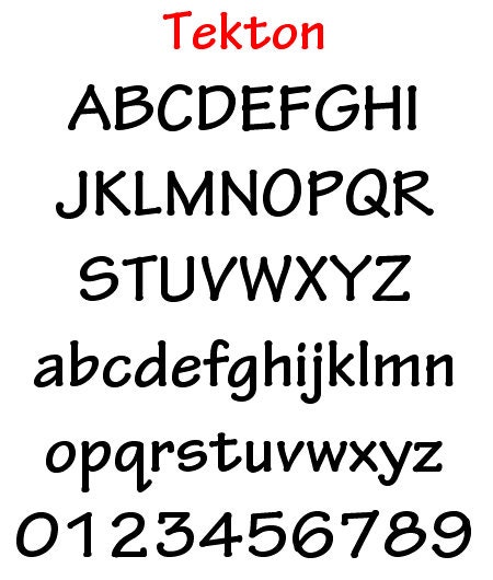Alphabet Patterns, 5 Sizes Value Pak Tekton Font Printable PDF Stencil ...