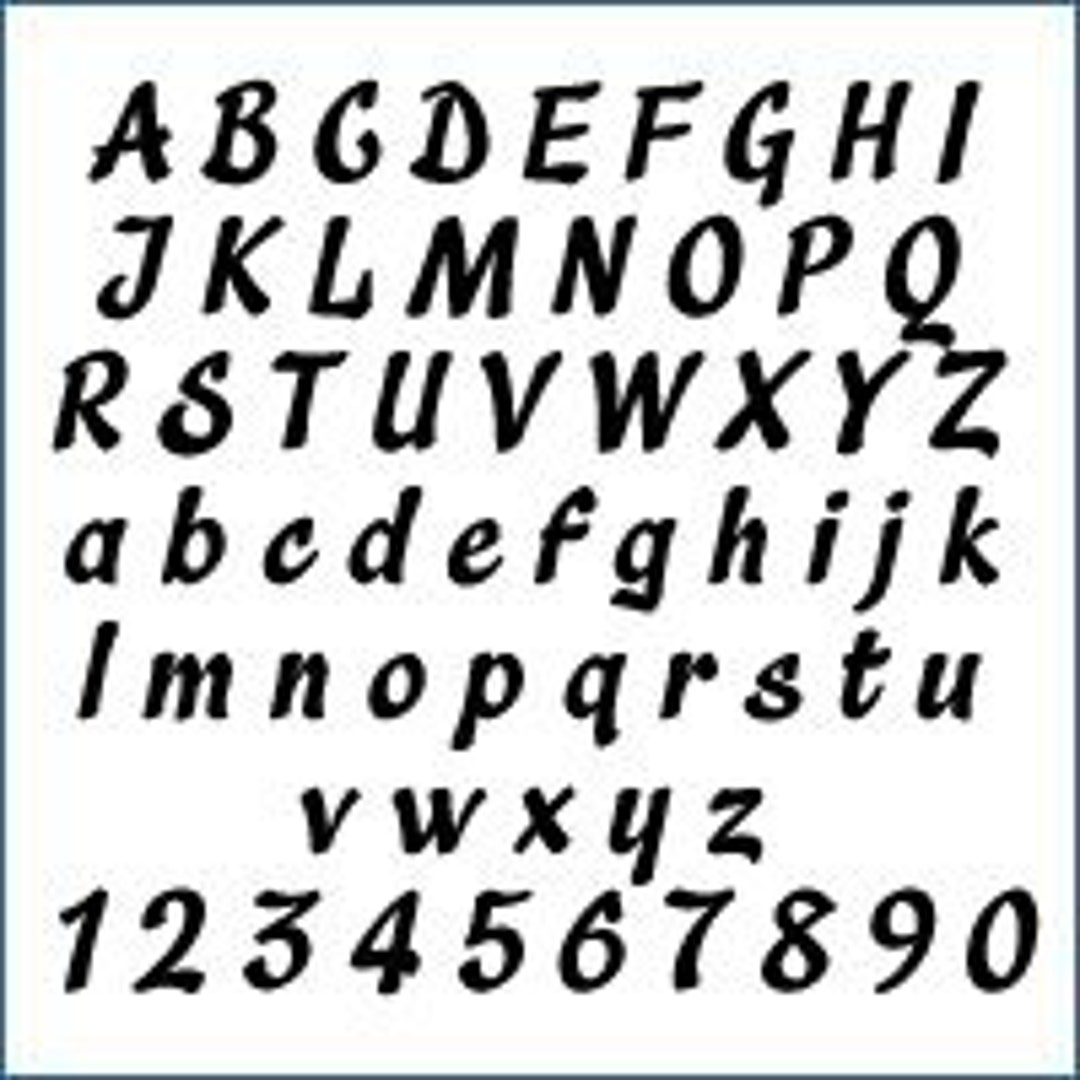Alphabet Patterns, Value Pak - 5 Sizes, Quickscript - Italics Letter ...