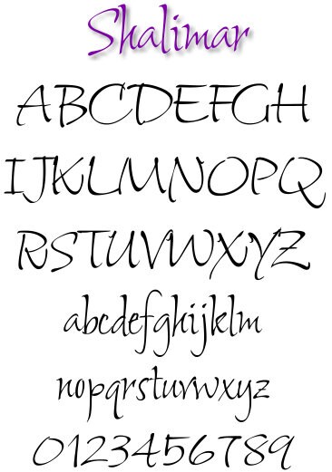 Printable Alphabet Patterns, 5 Sizes Value Pak - Shalimar Font ...
