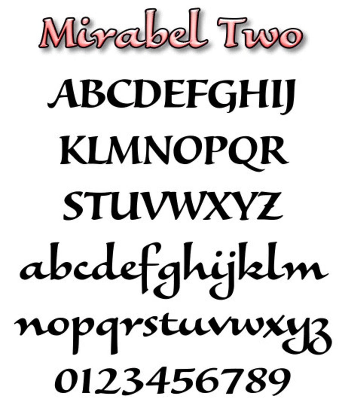 Printable Alphabet Patterns - Mirabel Two, 5 Sizes Value Pak ...